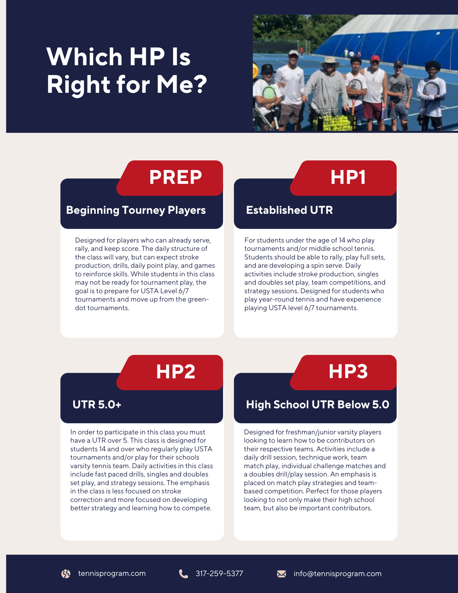 HP Simplified – Tennis Program